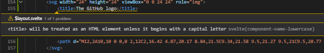 Warning shown when using within an inline SVG element · Issue #875 · sveltejs/language-tools ...