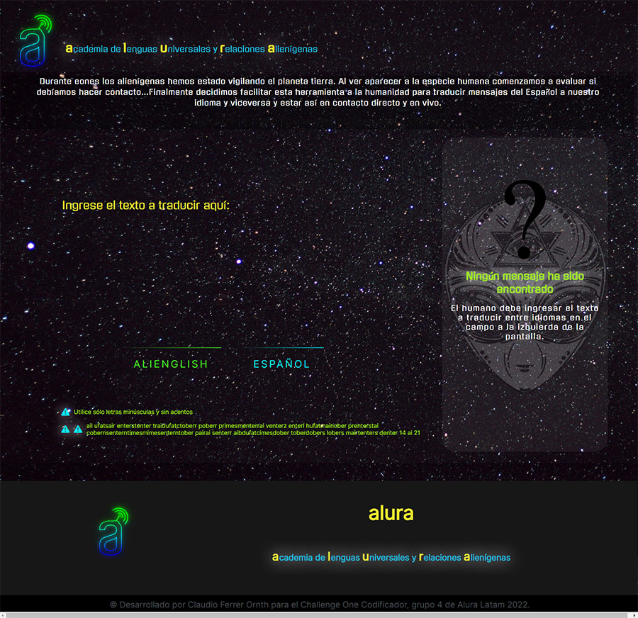 GitHub - FerrerOrnth/Encriptador: Challenge One 4 Alura Latam