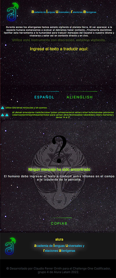 GitHub - FerrerOrnth/Encriptador: Challenge One 4 Alura Latam