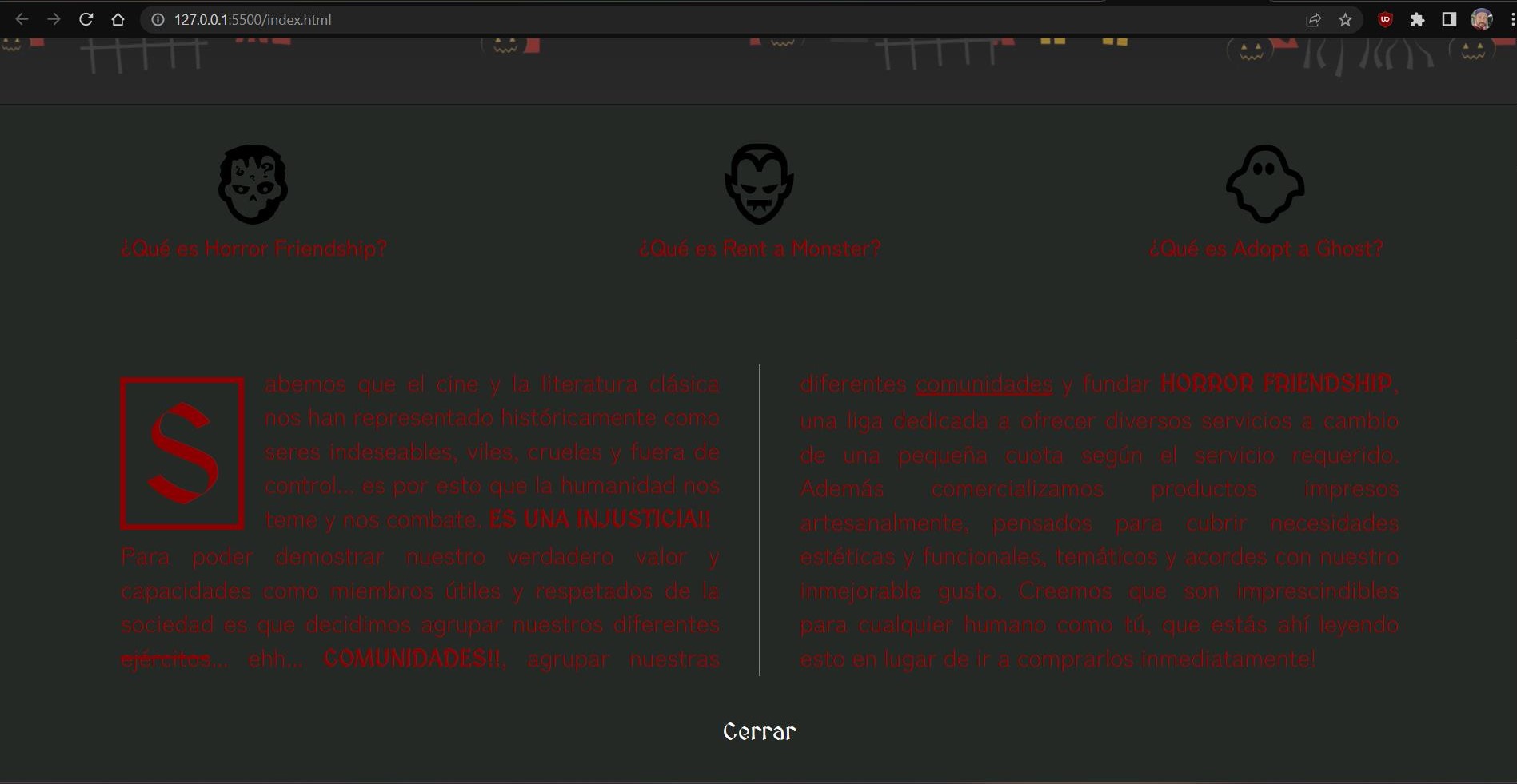 GitHub - FerrerOrnth/Horror-Friendship: e-commerce con tema de monstruos y fantasmas.