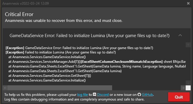 Critical Error · Issue #968 · imchillin/Anamnesis · GitHub