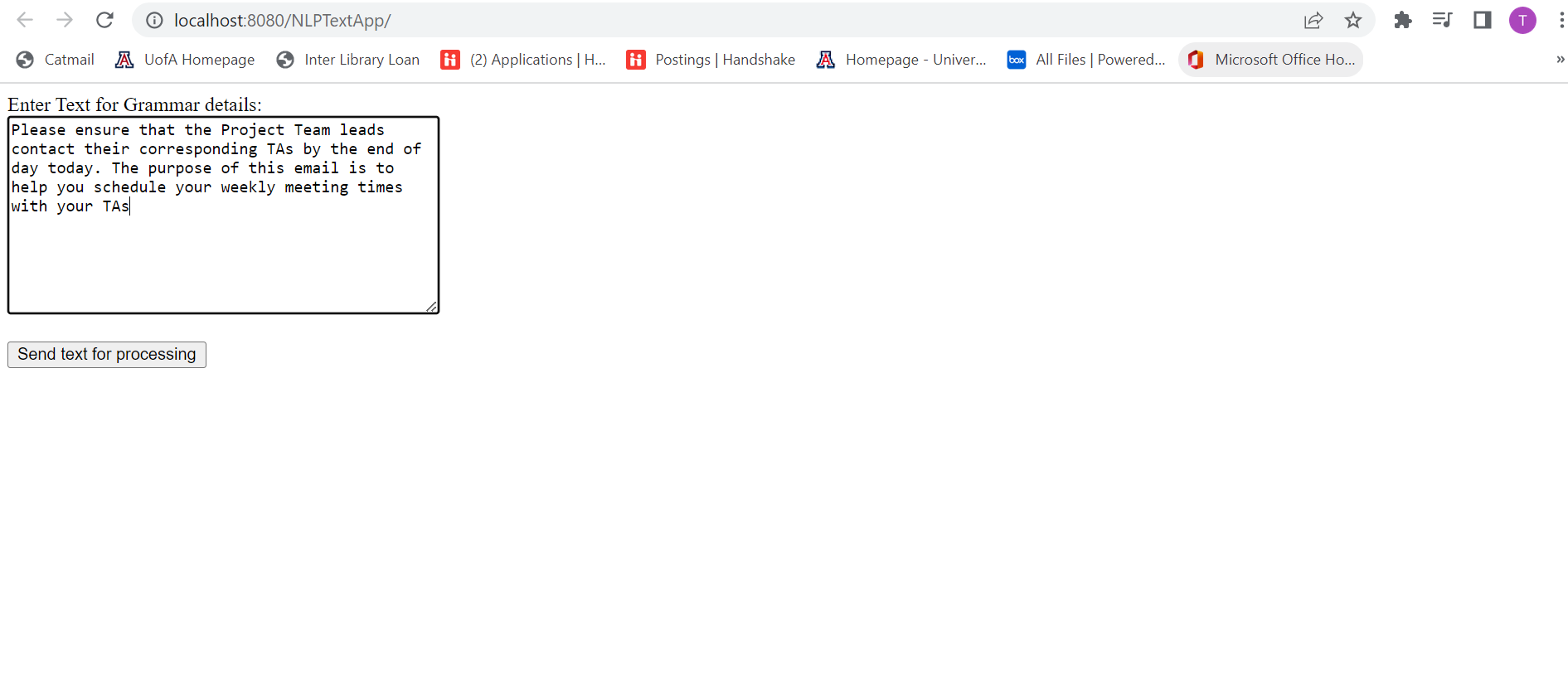 GitHub - Tanvi3Mane/NLPTextProcessing: This program processes user text to provide user with ...
