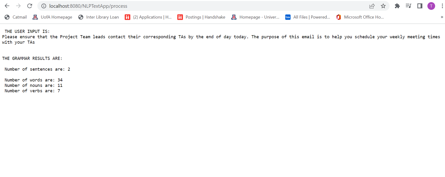 GitHub - Tanvi3Mane/NLPTextProcessing: This program processes user text to provide user with ...