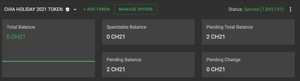 [Bug] CH21 token shows in Pending but not in Spendable or Total · Issue #11199 · Chia-Network ...