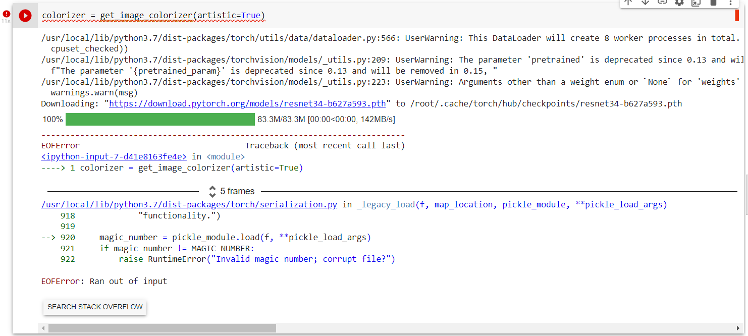 Colorizer Is Not Defined In Colab · Issue 115 · Janticdeoldify · Github