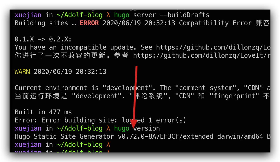 执行 hugo server报错 · Issue #346 · dillonzq/LoveIt · GitHub