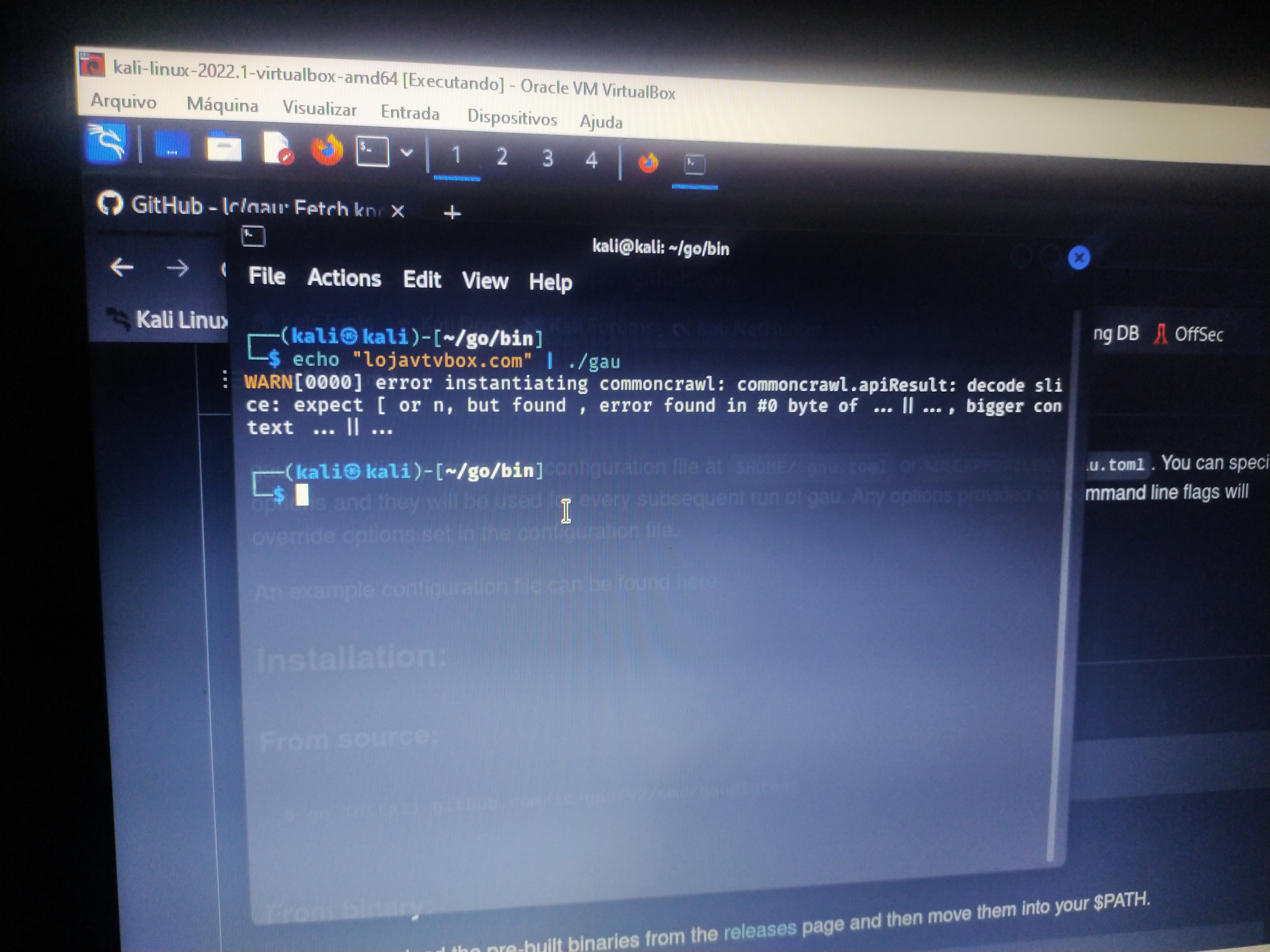 WARN[0000] error instantiating commoncrawl.apiResult: decide slice: expect · Issue #75 · lc/gau ...