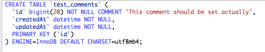 Cannot Set Comment For Column Actually · Issue 8666 · Sequelizesequelize · Github