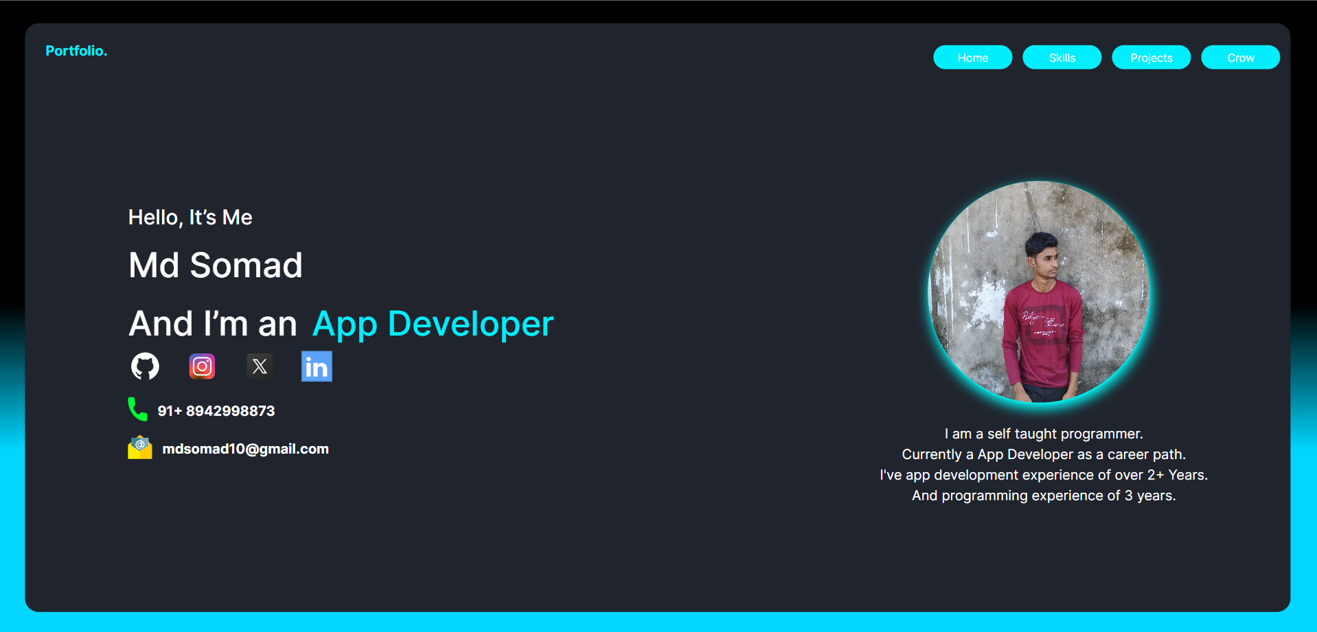 GitHub - mdsomad/myportfolio_website