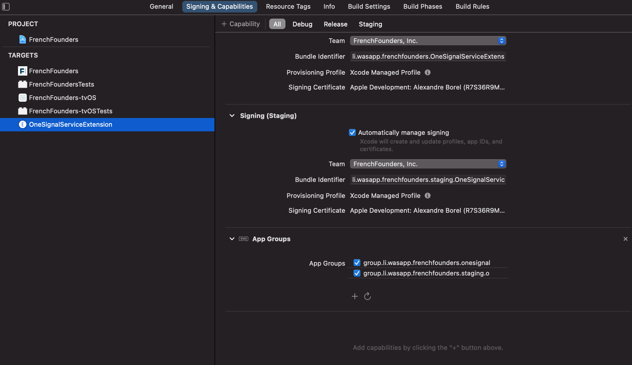 [iOS] Can't deploy Ad-hoc app due to signing app that fail ? · Issue #1243 · OneSignal/react ...