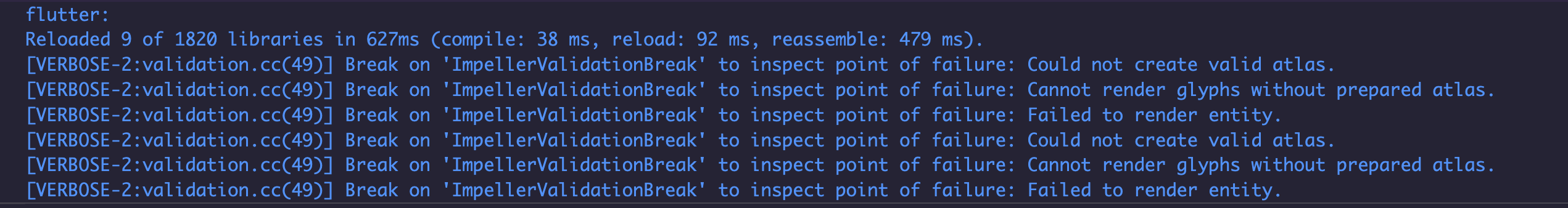 ImpellerValidationBreak · Issue #133725 · flutter/flutter · GitHub