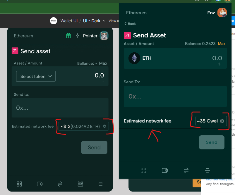Gas Control update #1302 | Send Asset page- Black line · Issue #1643 ...