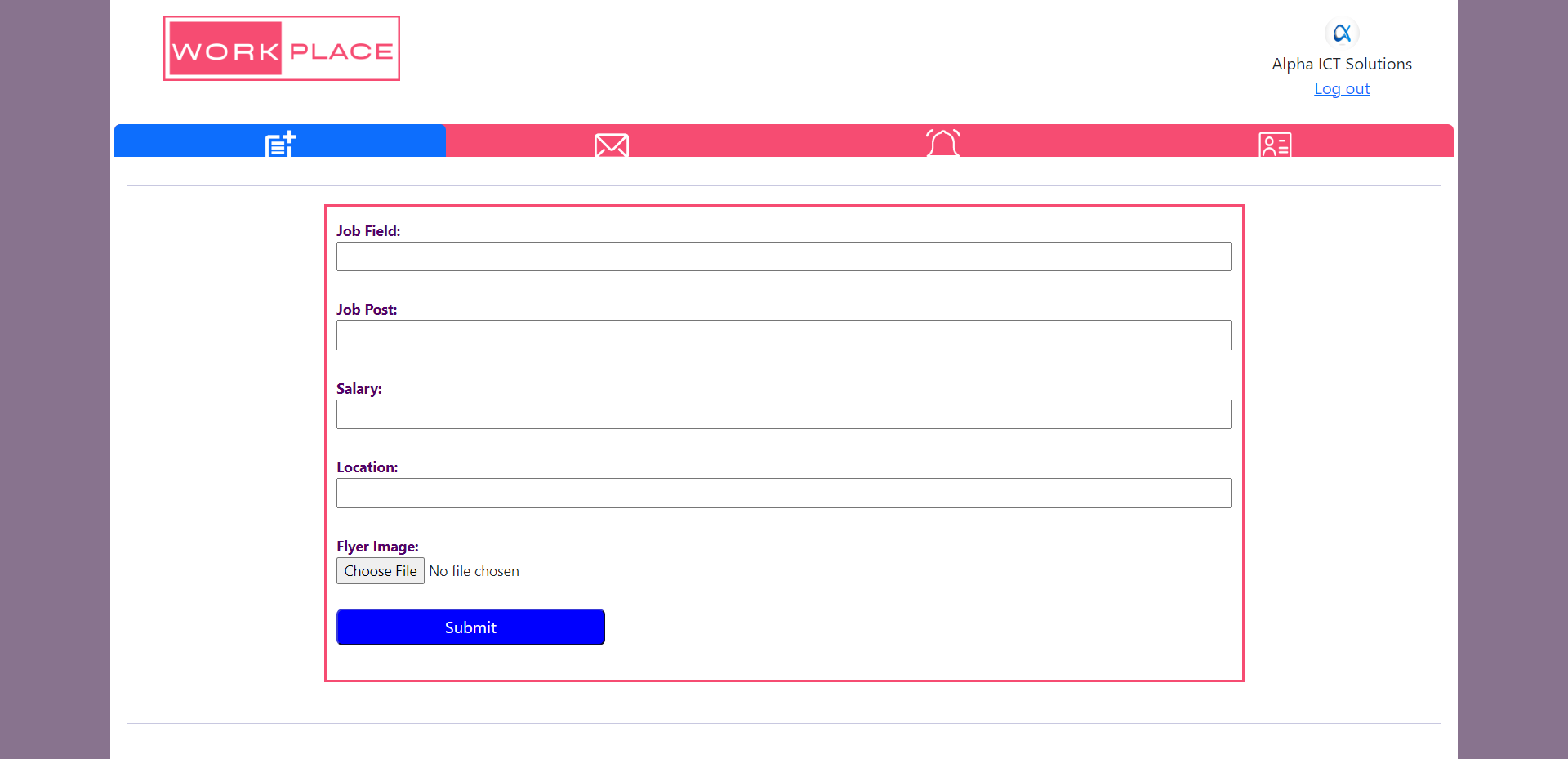 GitHub - DilukChamika/WorkPlace-Django: This is an internship management web application ...