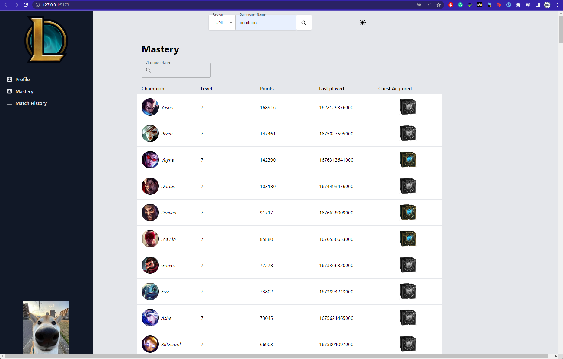 GitHub - LaihOsc/LolProfileInfo: Simple profile viewer based on Riot API (MERN)