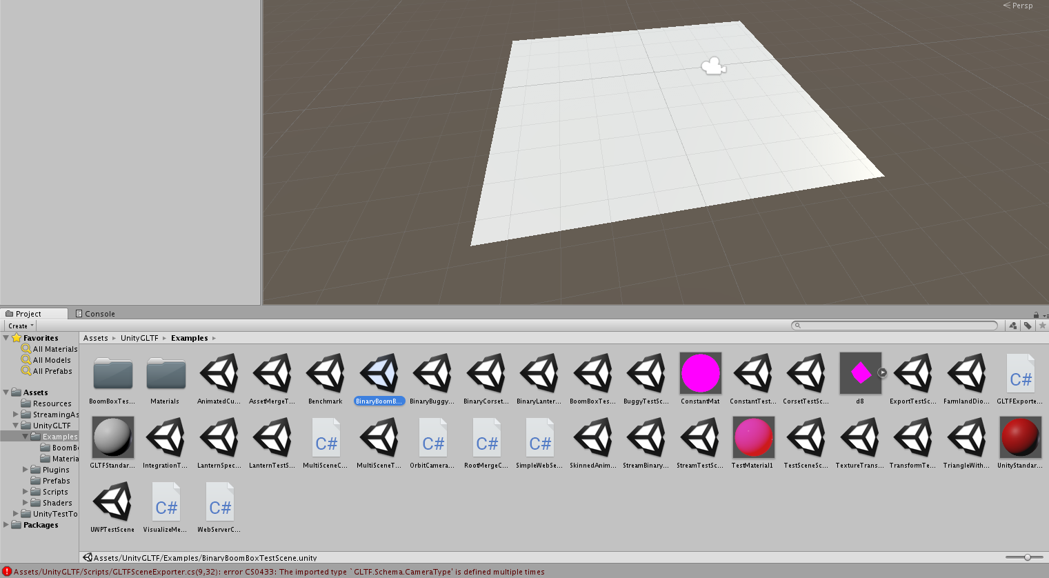 GLTF.Schema.CameraType is defined multiple times · Issue #269 · KhronosGroup/UnityGLTF · GitHub