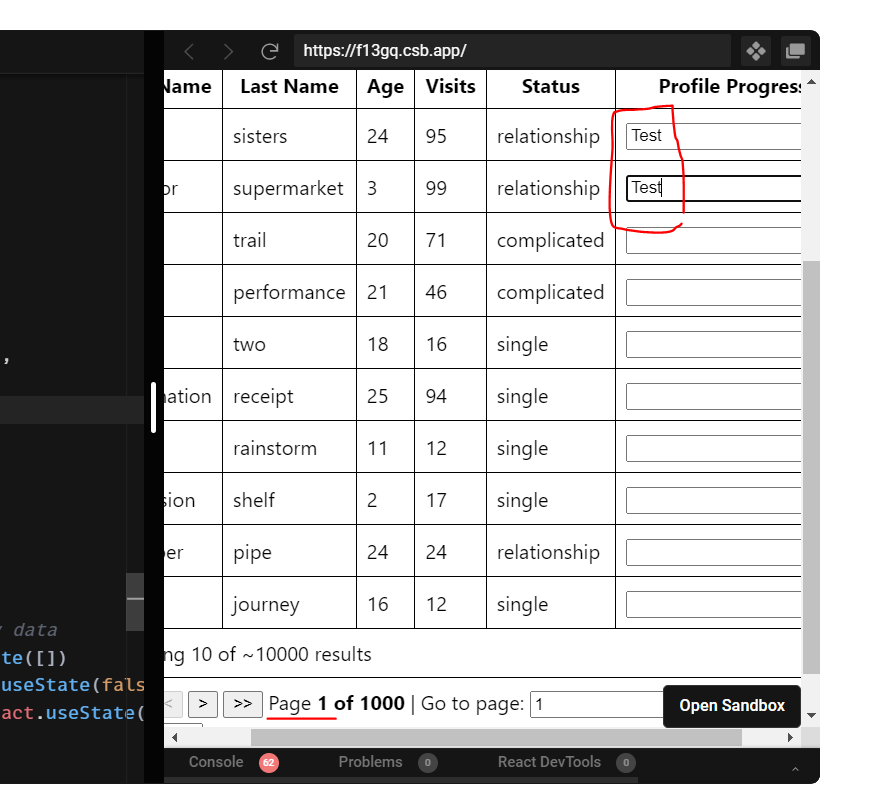 V7 ReactTable Need To Change Default Behavior Column With Input