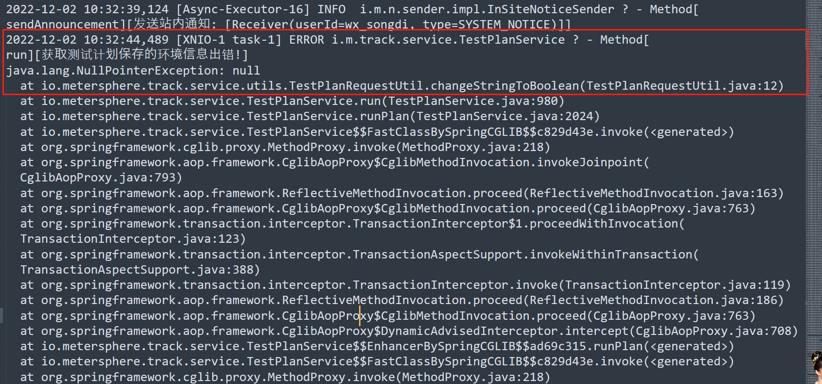 [BUG] api 调用测试计划执行接口，case 未执行，报“获取测试计划保存的环境信息出错!”问题 · Issue #20488 · metersphere/metersphere ...
