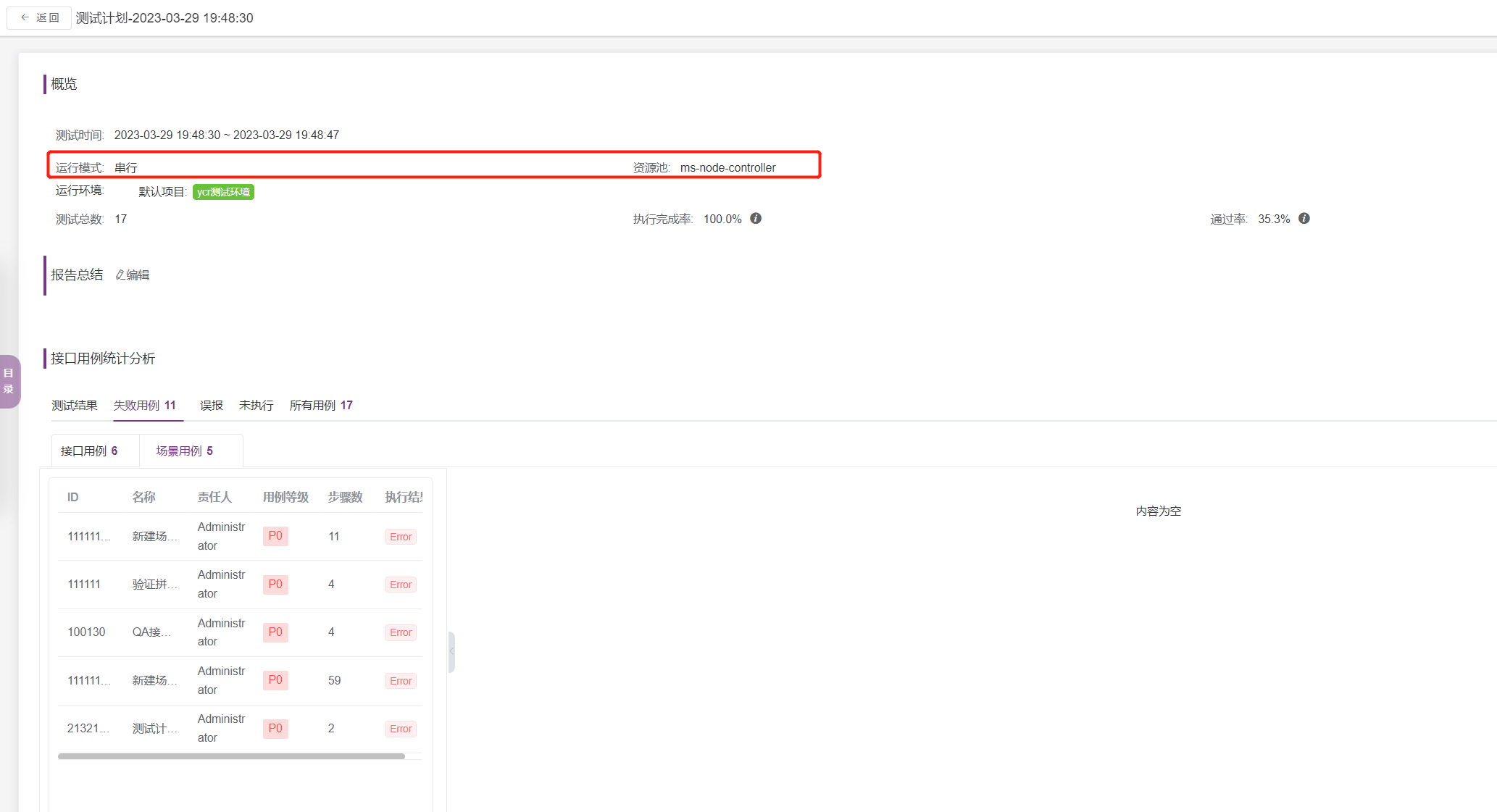 Bug 测试计划 报告,运行模式:串行并行未显示 · Issue 23284 · Meterspheremetersphere · Github 4476