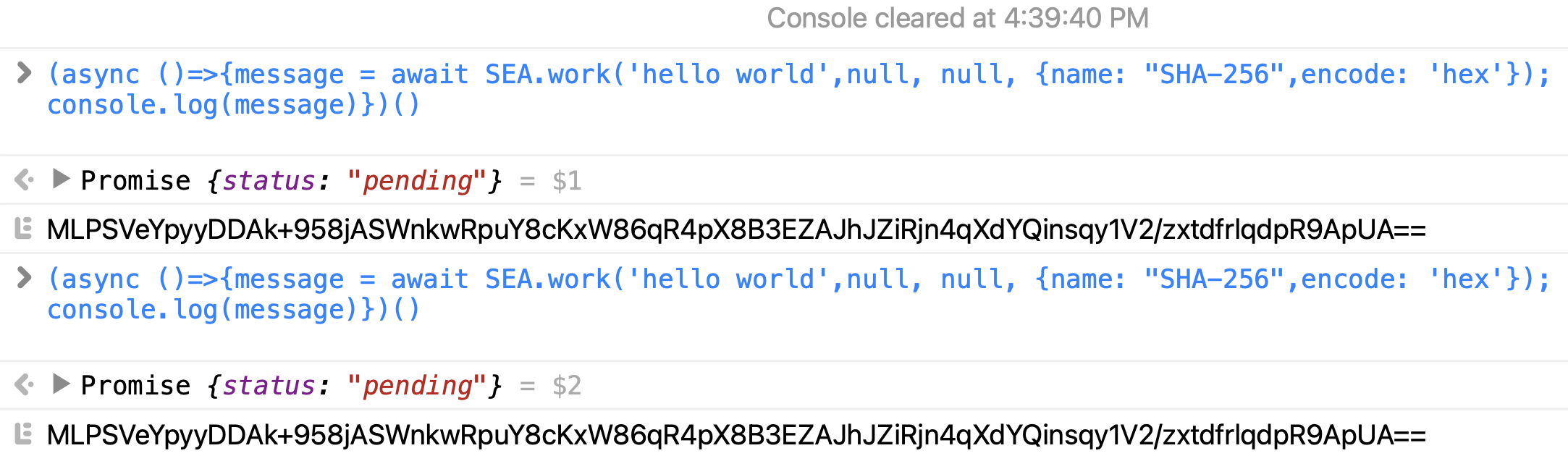 SEA.work on safari generated different results for same input · Issue ...