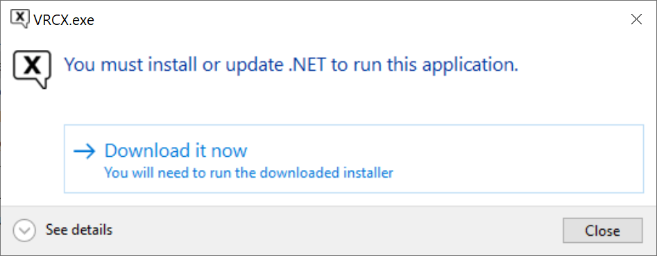 [Bug] VRCX showing .NET 8 Install/Update Prompt even when it is installed. · Issue #695 · vrcx ...