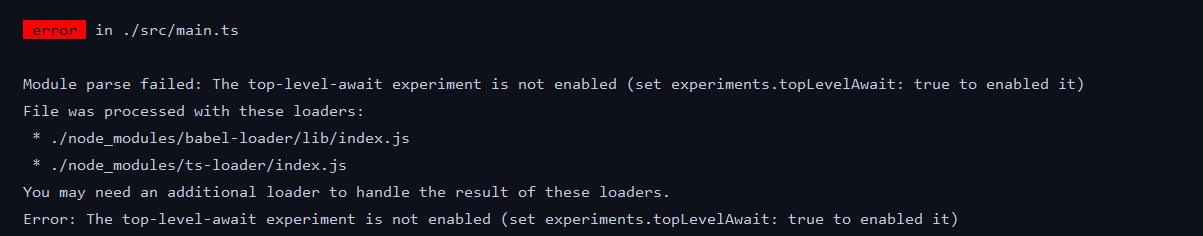 bug: Top Level Await · Issue #26832 · ionic-team/ionic-framework · GitHub