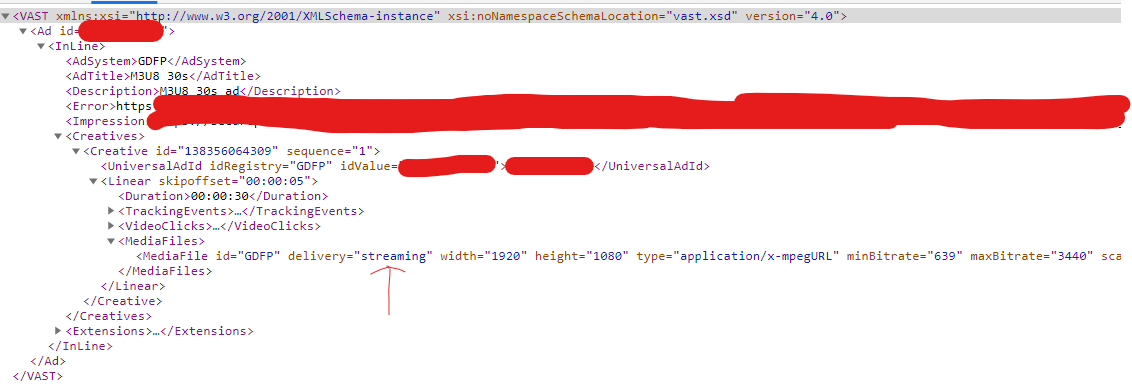 AdError 403: Linear assets were found in the VAST ad response, but none of them matched the ...