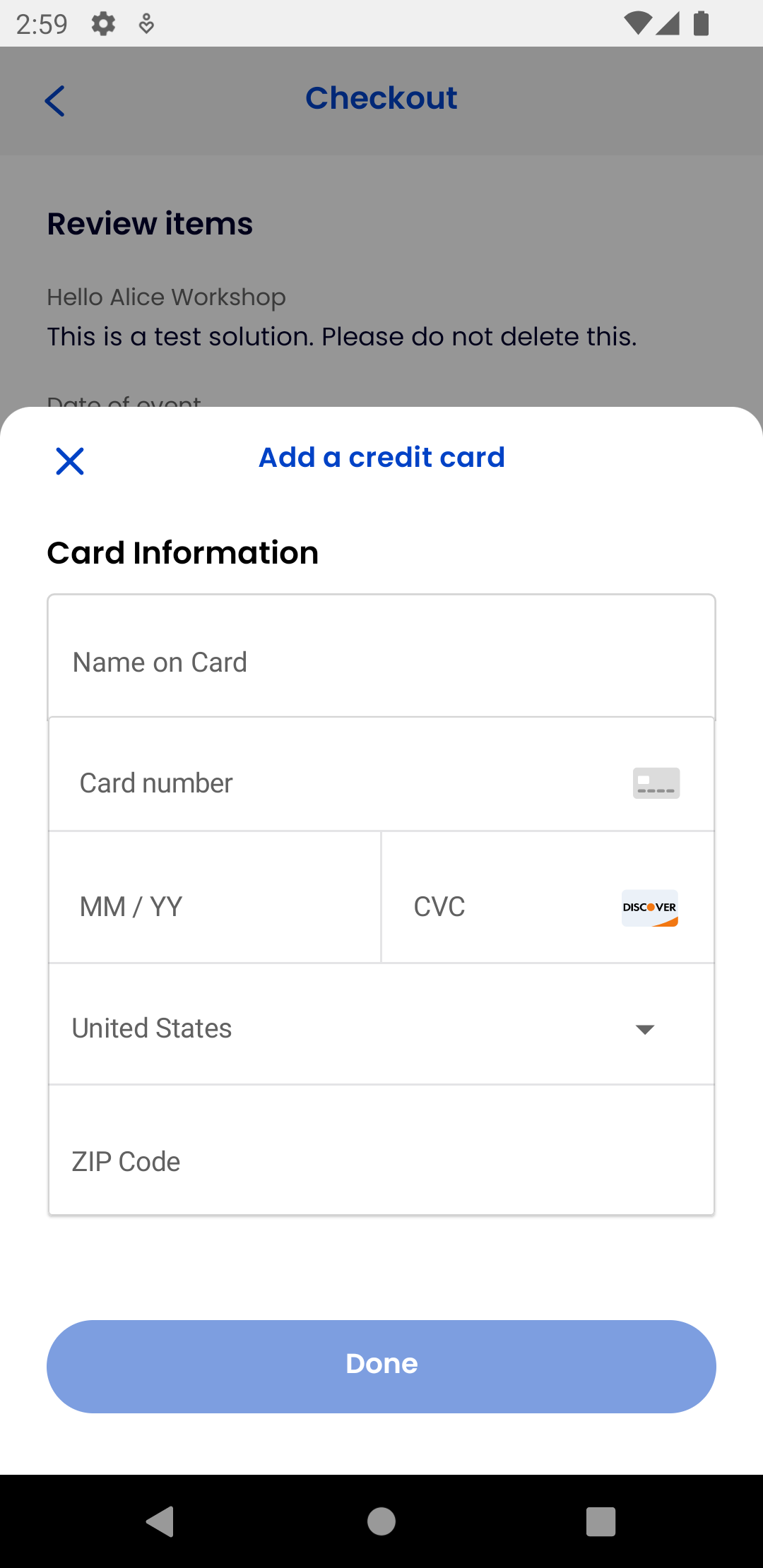 CardForm cvc field shows discover logo on Android · Issue #967 · stripe/stripe-react-native · GitHub