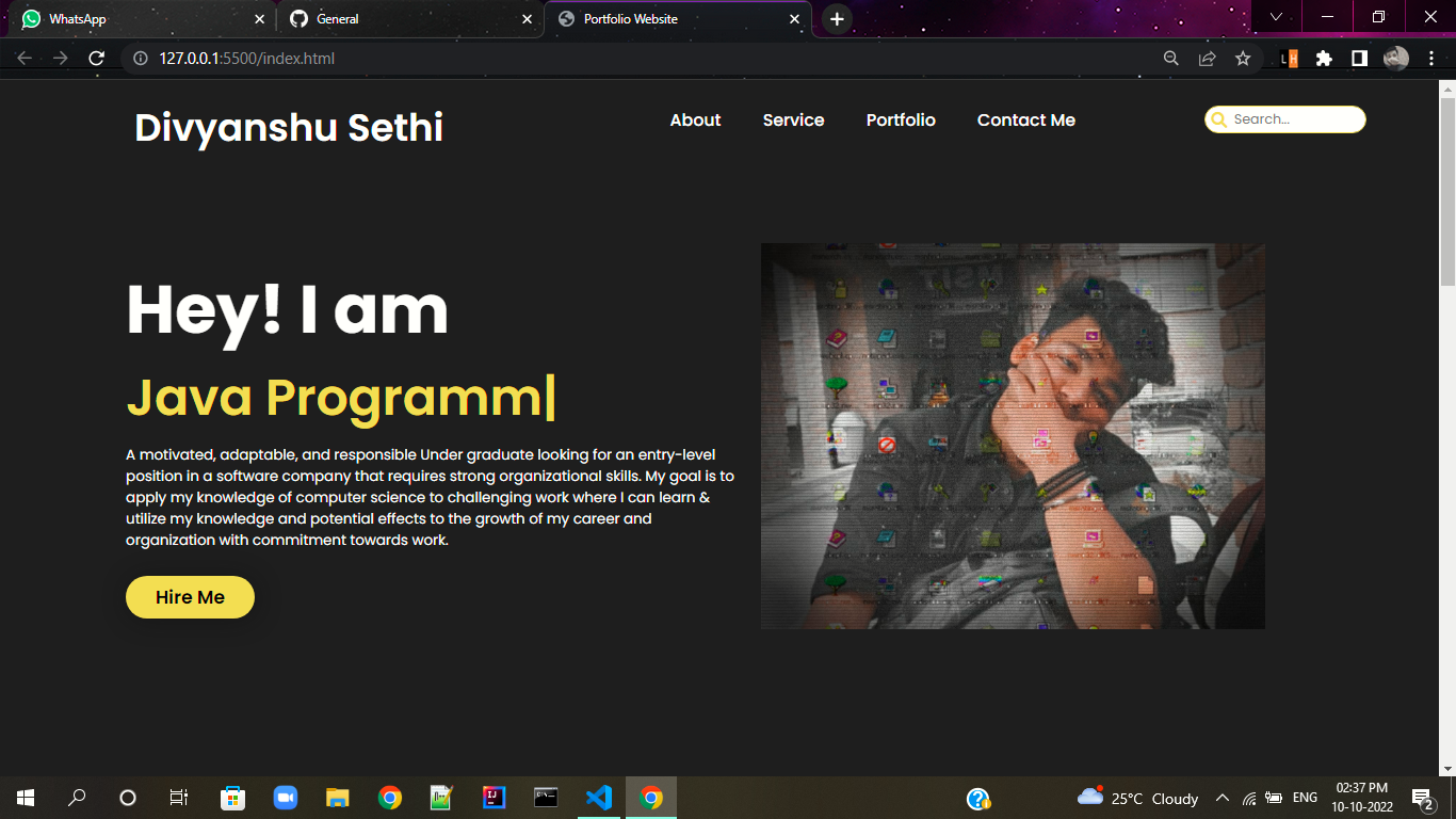 GitHub - Divyanshu-Sethi/My_portfolio: A Dynamic approach towards the technical society to reach ...