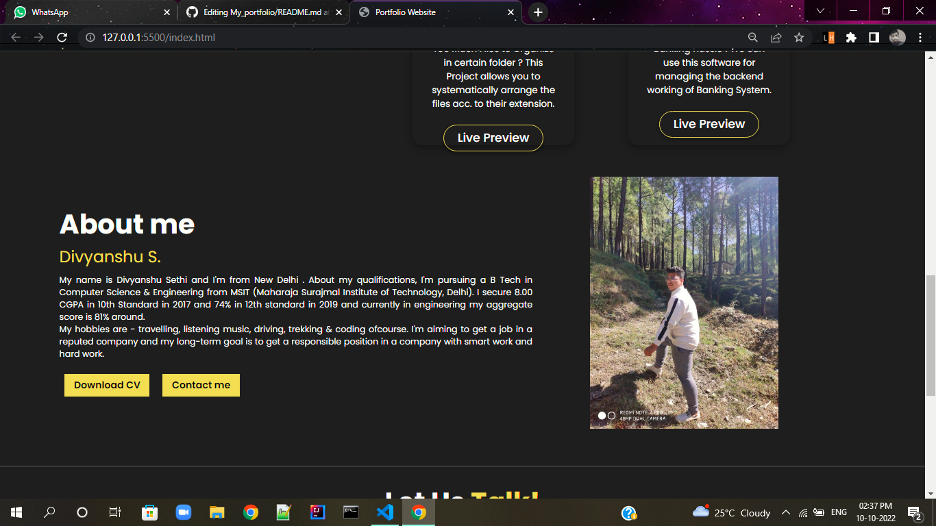 GitHub - Divyanshu-Sethi/My_portfolio: A Dynamic approach towards the technical society to reach ...