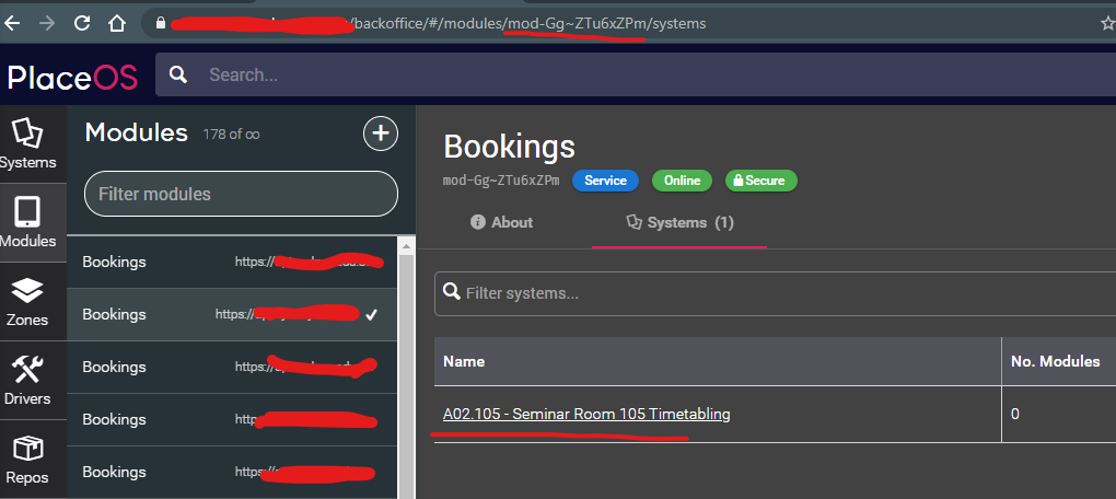 /modules/ /systems: System List does not get updated when clicking on new Module from sidebar ...