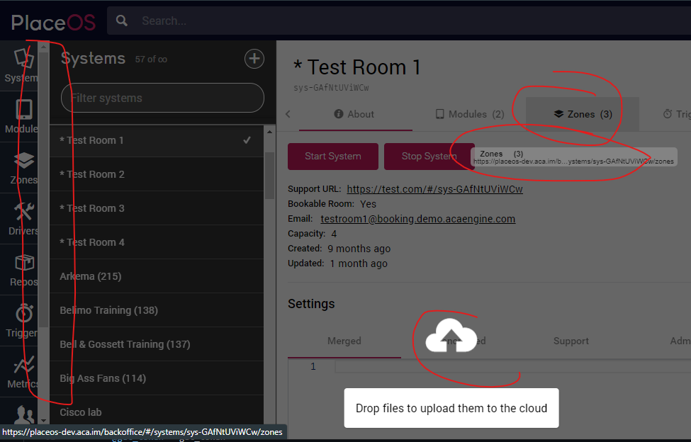 ensure page elements are not draggable, as it annoyingly causes the drop target to appear ...