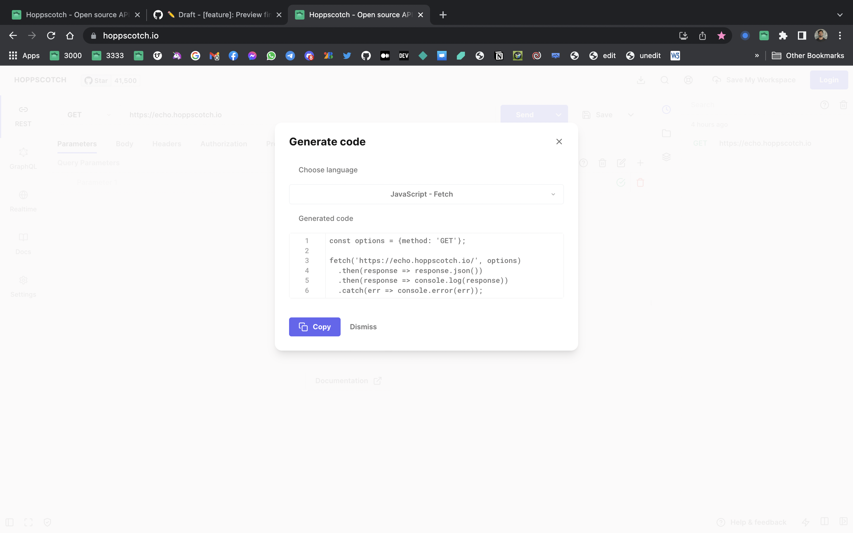[feature]: Preview final REST request before sending · Issue #2218 · hoppscotch/hoppscotch · GitHub