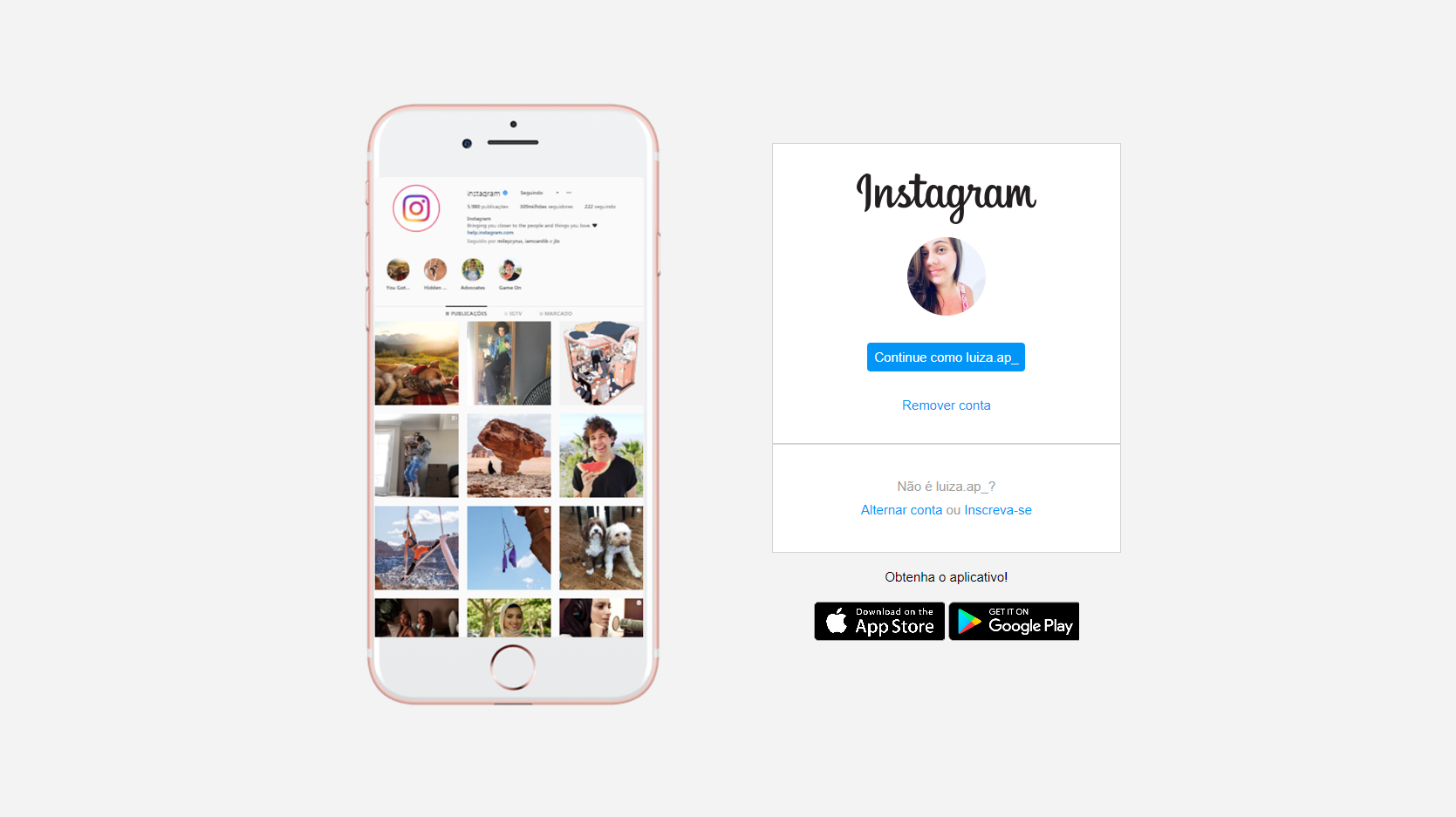 GitHub - luizaadev/tela-instagram: Nesse projeto recriei a página ...
