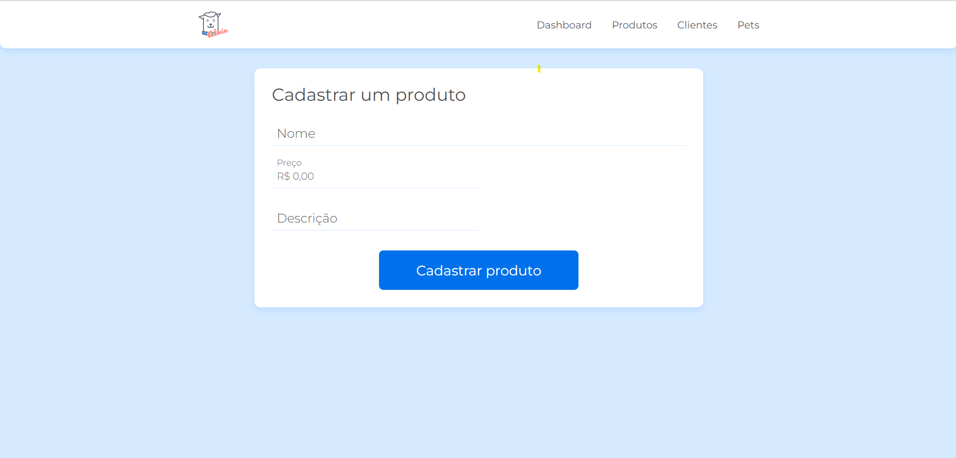GitHub - luizaadev/petshop: página de formulário feita para fazer ...