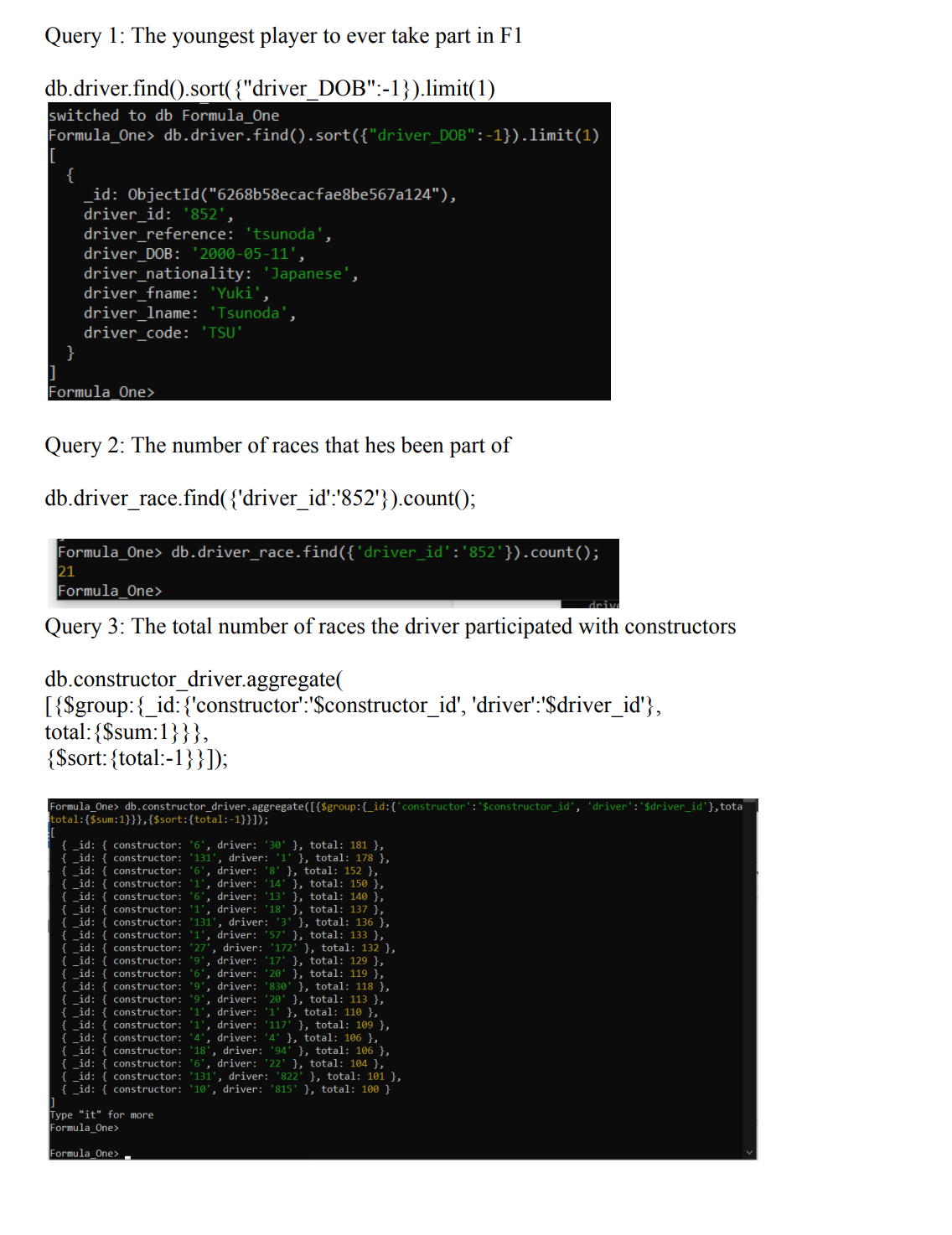 GitHub - radhikajc/Formula-One-Database-Design