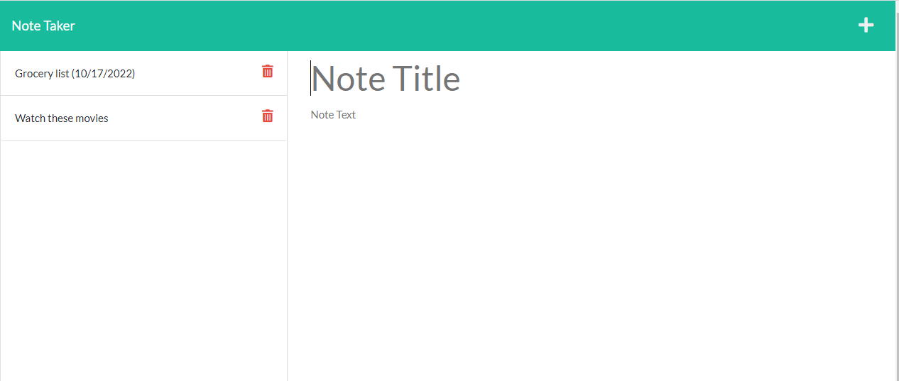 GitHub - bmaggiano/Note-Taker-App