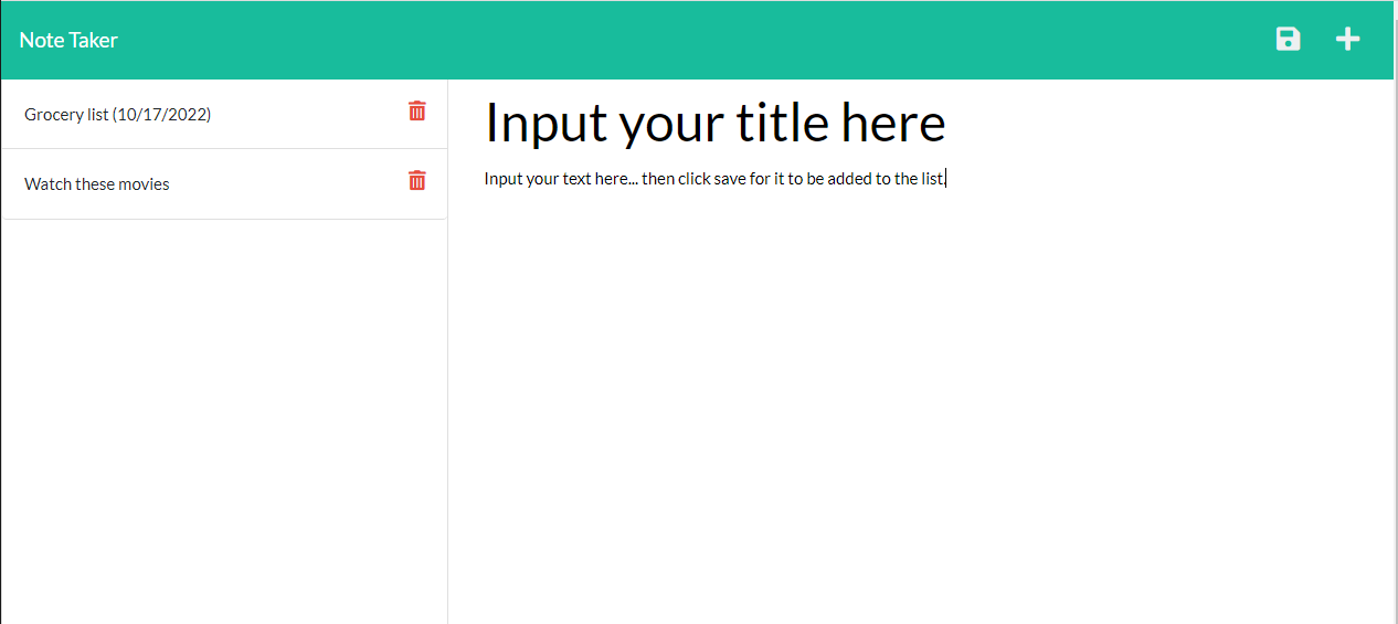 GitHub - bmaggiano/Note-Taker-App