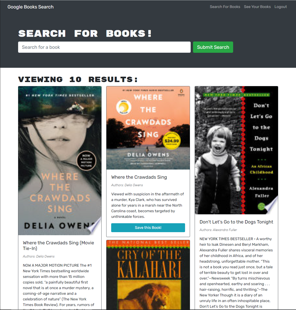 GitHub - bmaggiano/Brandons-Book-Search: A full stack app that allows users to create an account ...