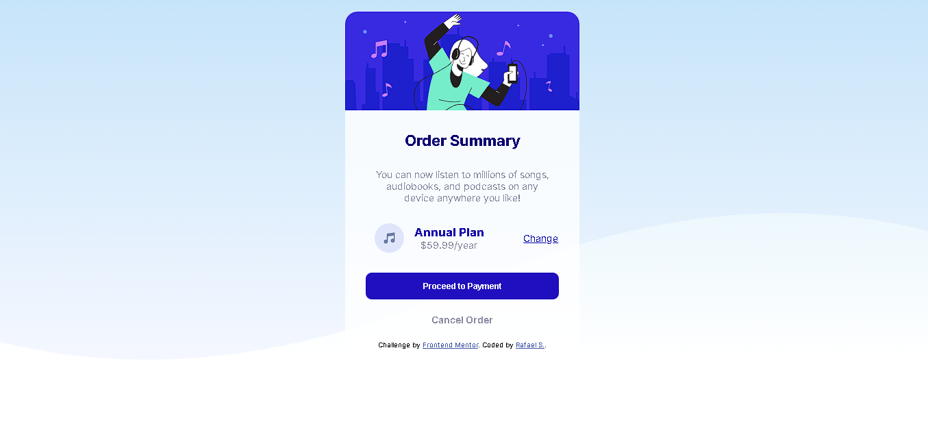 GitHub - Faeldevs/Card-summary: Projeto concluído do card "Order Summary"