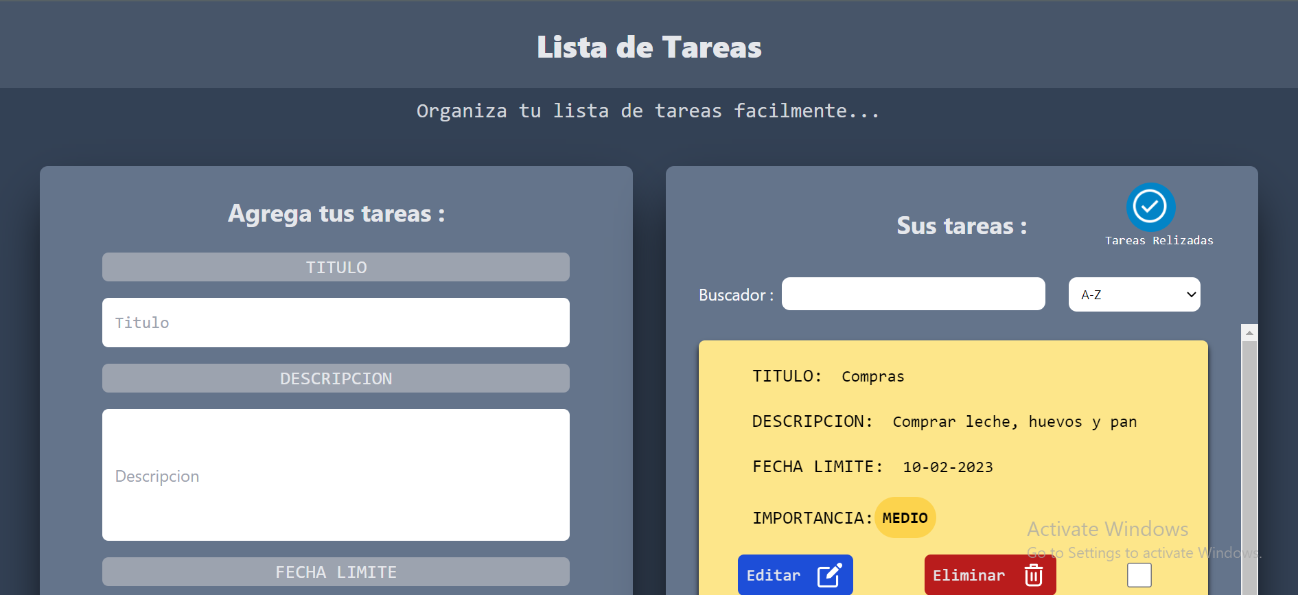 GitHub - TomasHaydu/Lista-de-Tareas: Lista de tareas relizada con React, Tailwind y mas