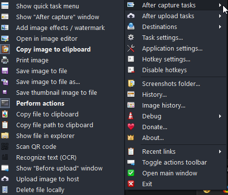 Actions configured not triggered when using "Copy to clipboard" + "Perform actions" on the ...