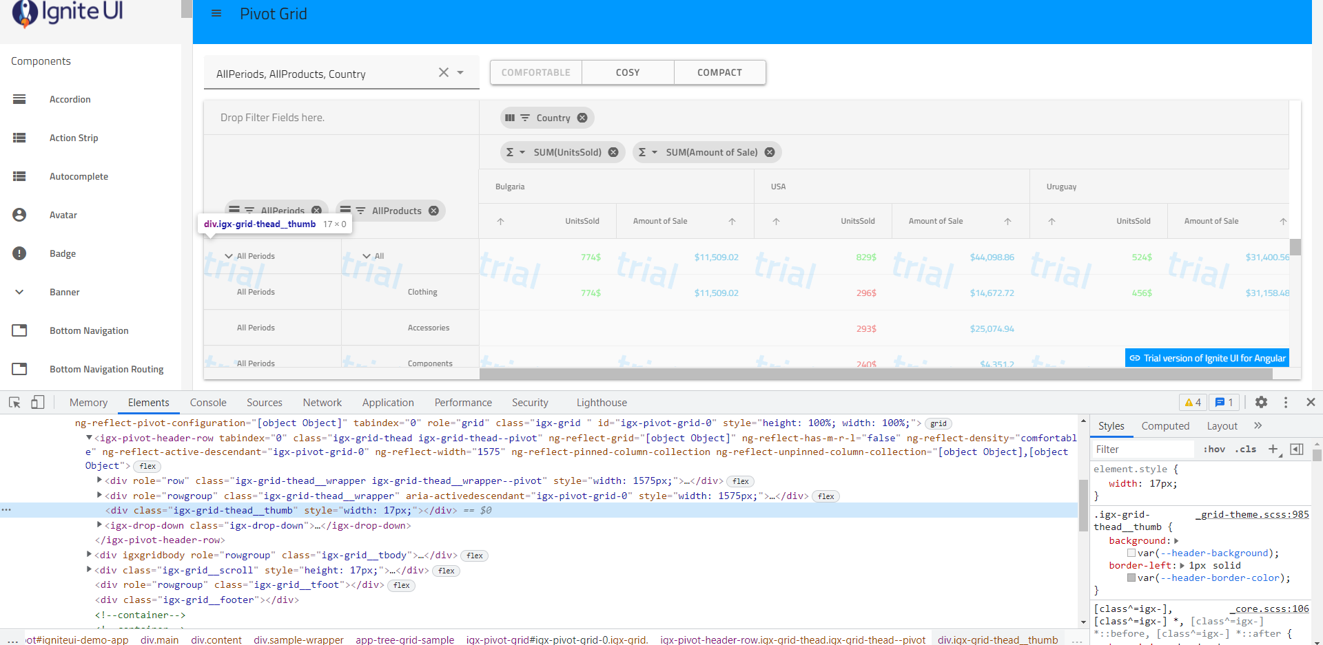 [igxPivot] Header area scrollbar thumb is not visible. · Issue #10835 · IgniteUI/igniteui ...
