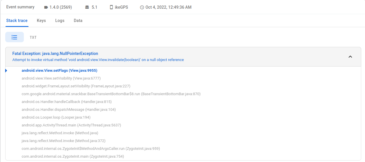 [BaseTransientBottomBar] 1.1.0-rc01 causes View.invalidate(boolean) NullPointerException · Issue ...