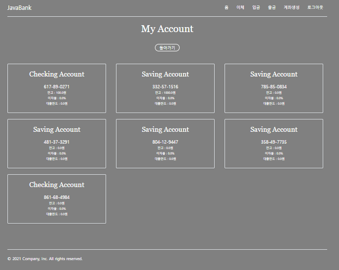 GitHub - parkSangGyu98/JavaBank: 기본적인 은행 서비스를 구현한 개인프로젝트입니다.