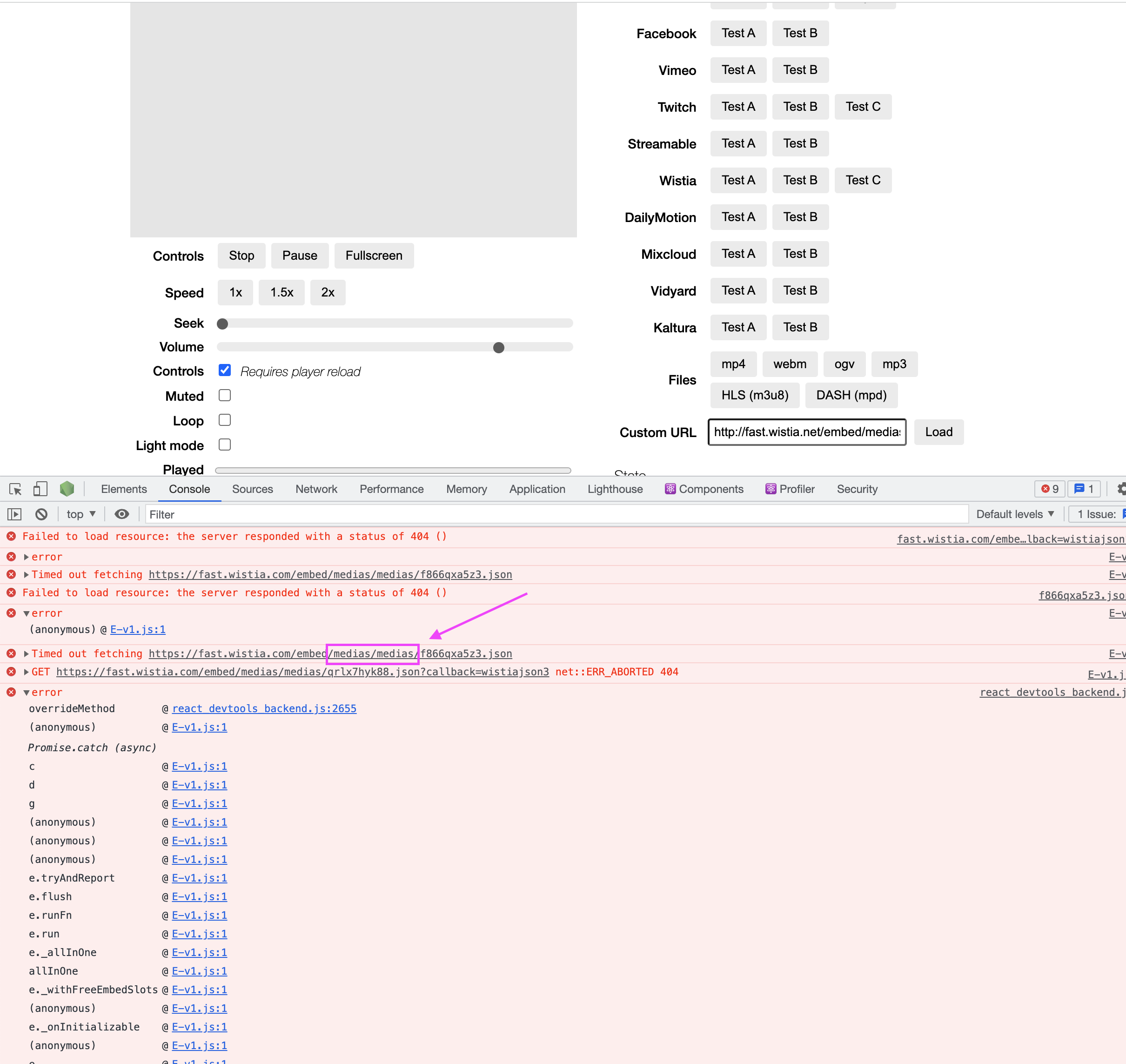 Wistia videos not loading · Issue #1198 · cookpete/react-player · GitHub