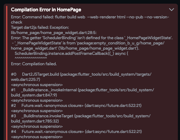 Condition With Termination Right After It Could Cause Build Error 
