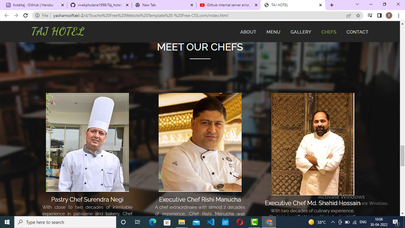 GitHub - vivekphutane1998/Taj_hotel-: This website is about restaurant and reservation of Taj ...