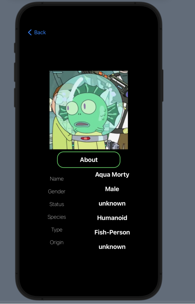 GitHub - Shaheed-N/RickAndMorty: Rick And Morty application with dark mode