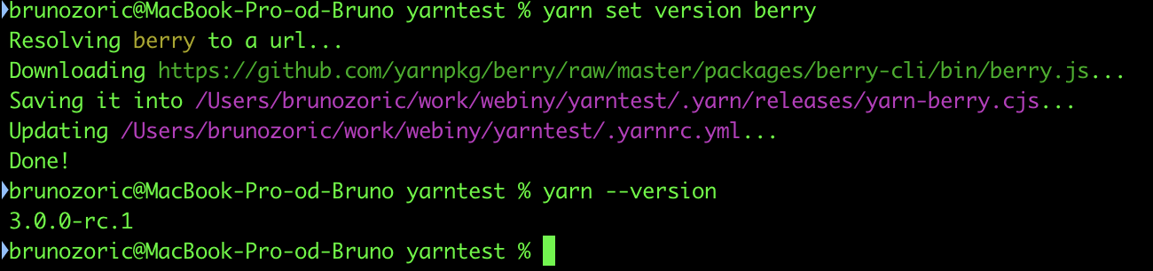 [Bug] Wrong version set with "yarn set version berry" · Issue #2741 · yarnpkg/berry · GitHub