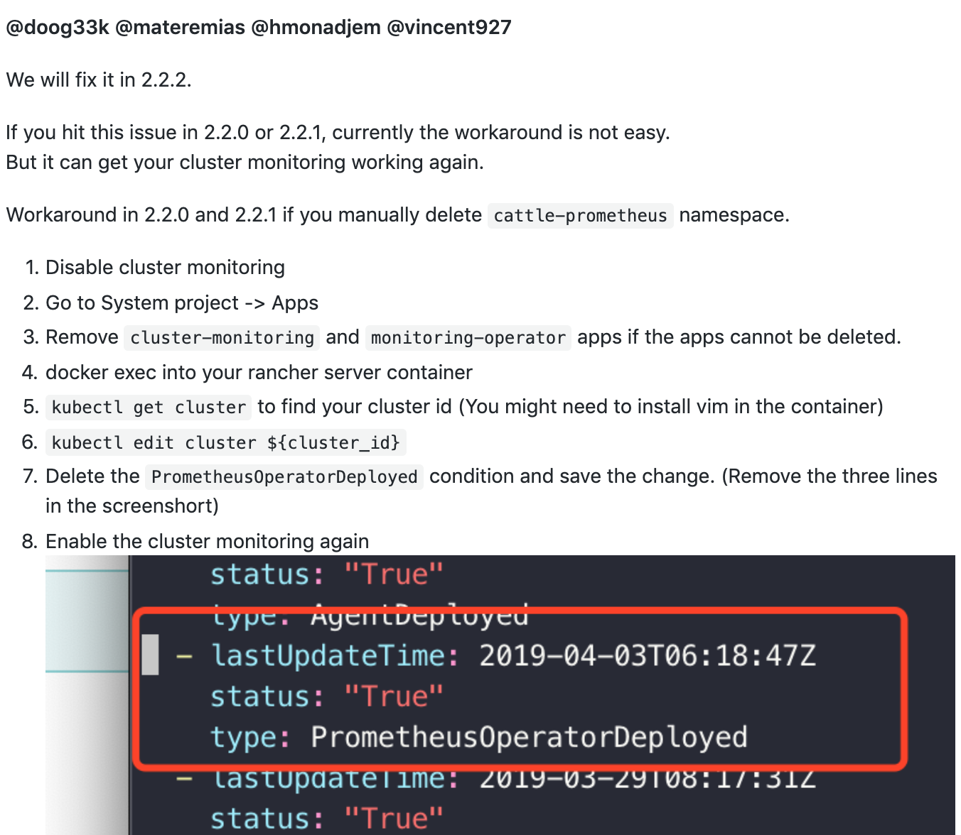 Cluster And Project Monitor Start Error · Issue 20769 · Rancherrancher · Github 